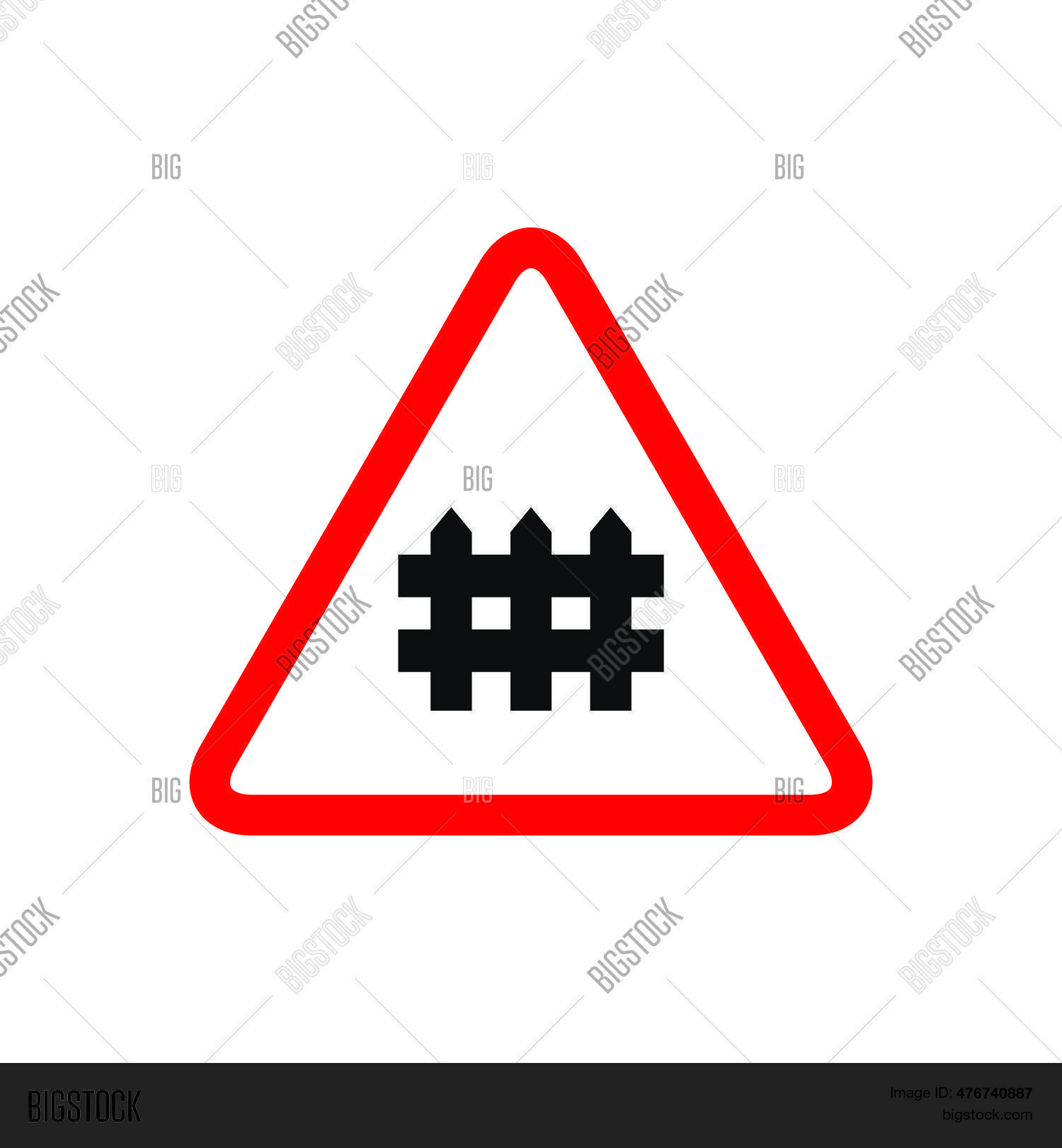 Railway Gate Crossing Vector & Photo (Free Trial) | Bigstock