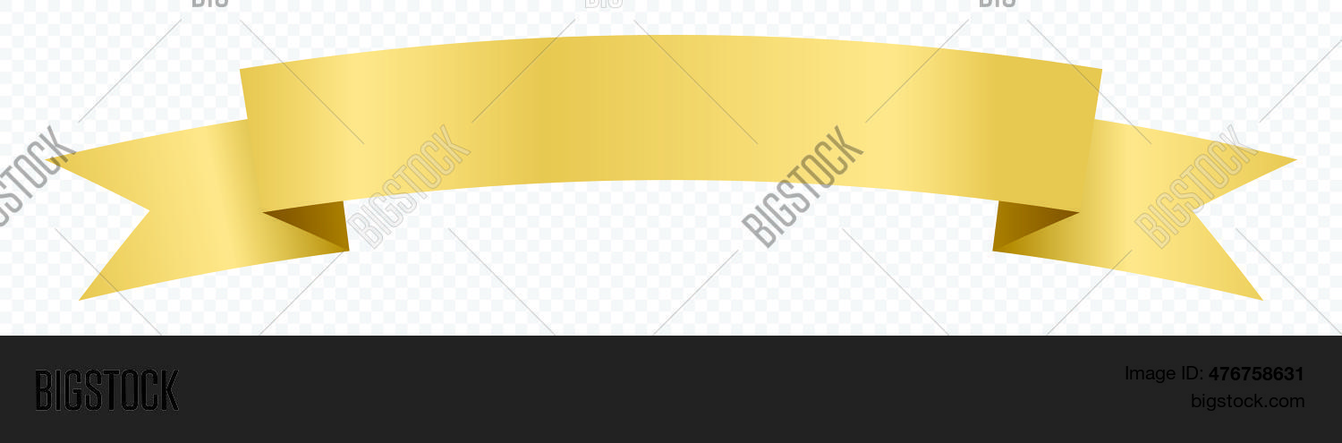 Golden Ribbon Label. Vector & Photo (Free Trial) | Bigstock