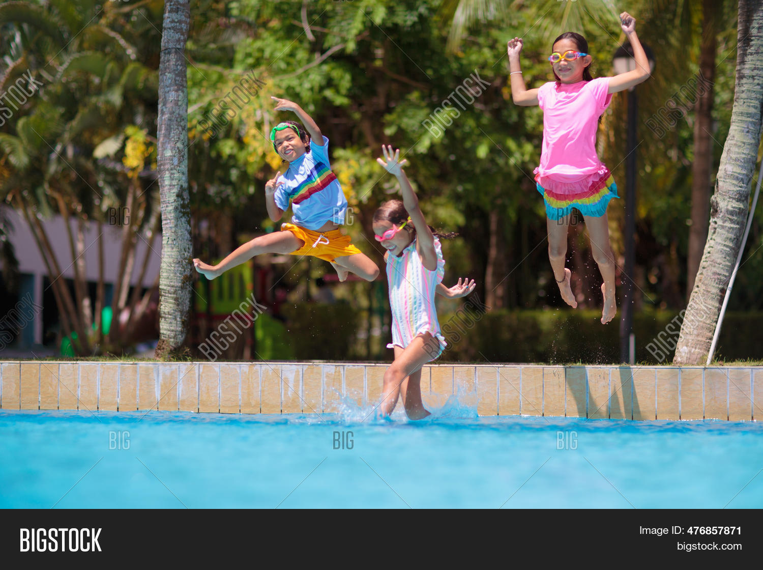 Group Kids Jump Into Image & Photo (Free Trial) | Bigstock