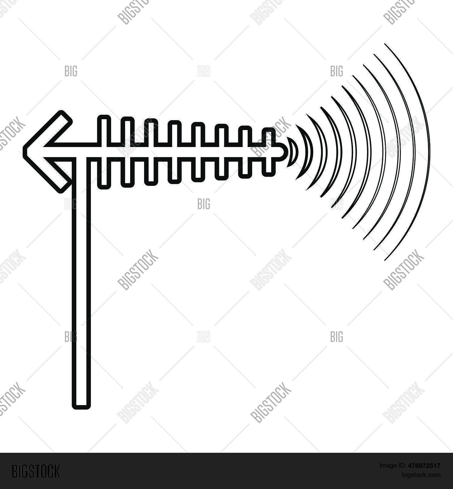 Tv Antenna Wave Vector & Photo (Free Trial) | Bigstock