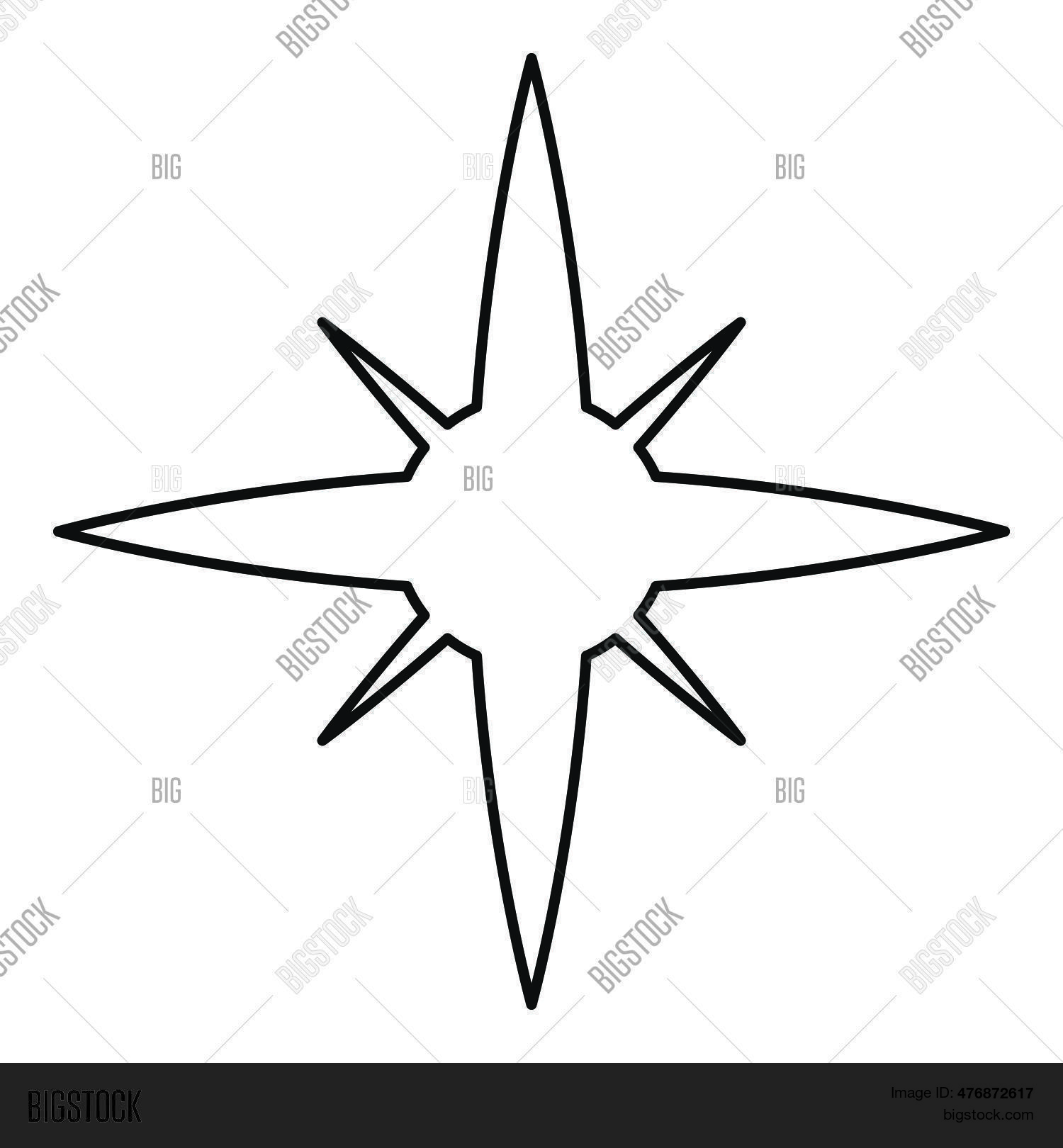 Star Spark Contour Vector & Photo (Free Trial) | Bigstock