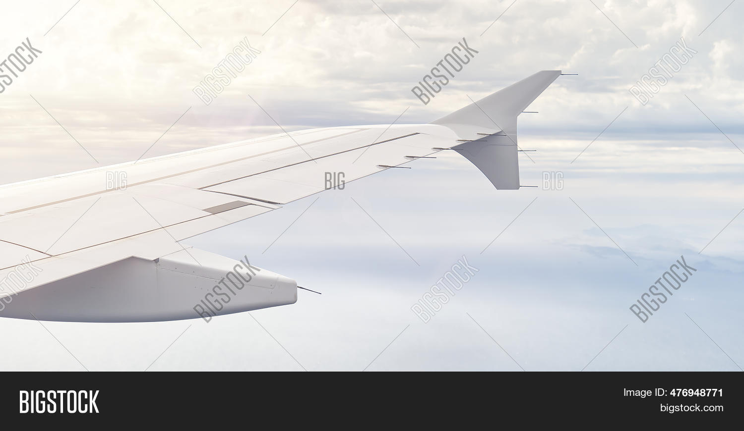 Airplain Wing View Image & Photo (Free Trial) | Bigstock