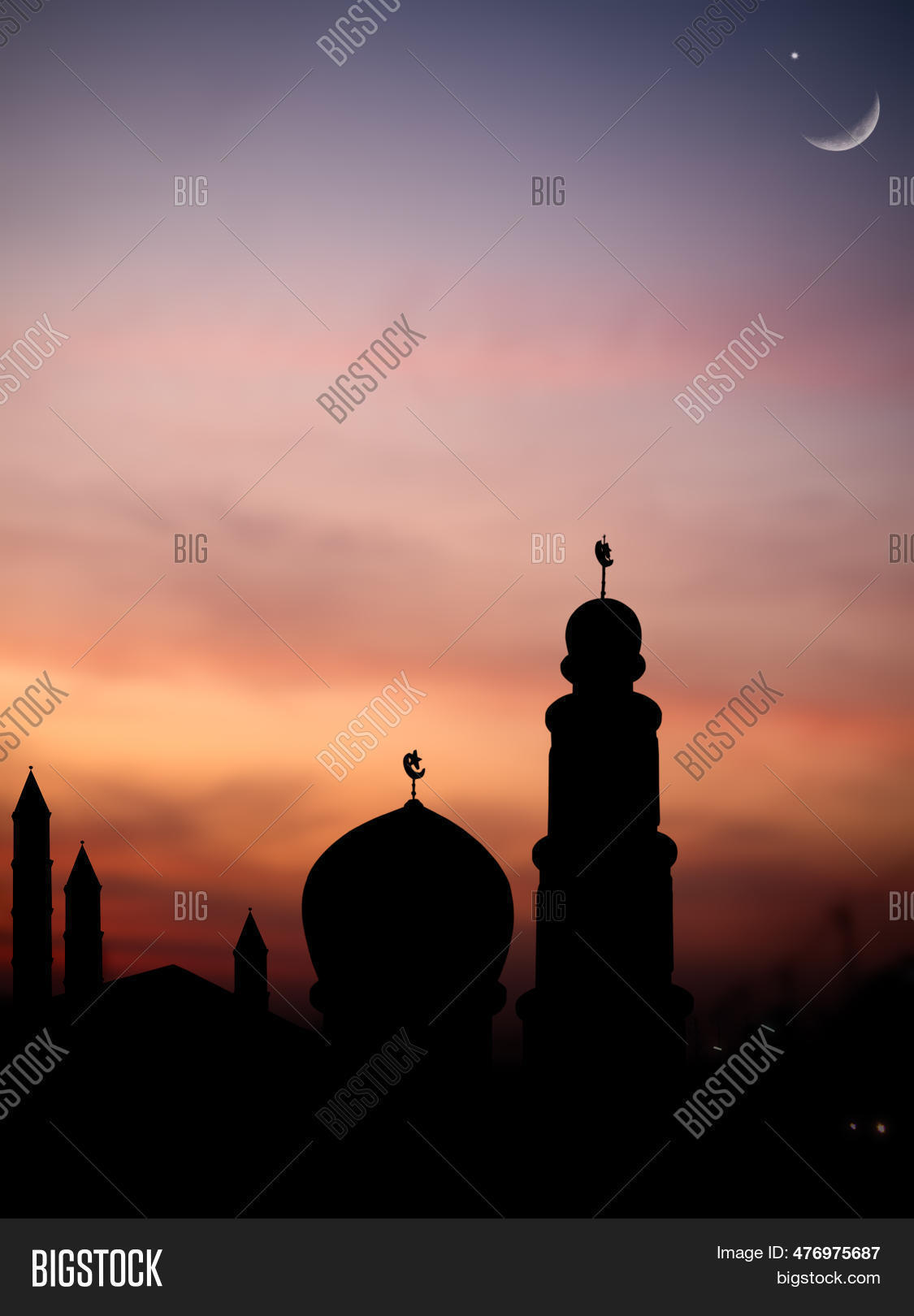 Ramadan Sky Night Moon Image & Photo (Free Trial) | Bigstock