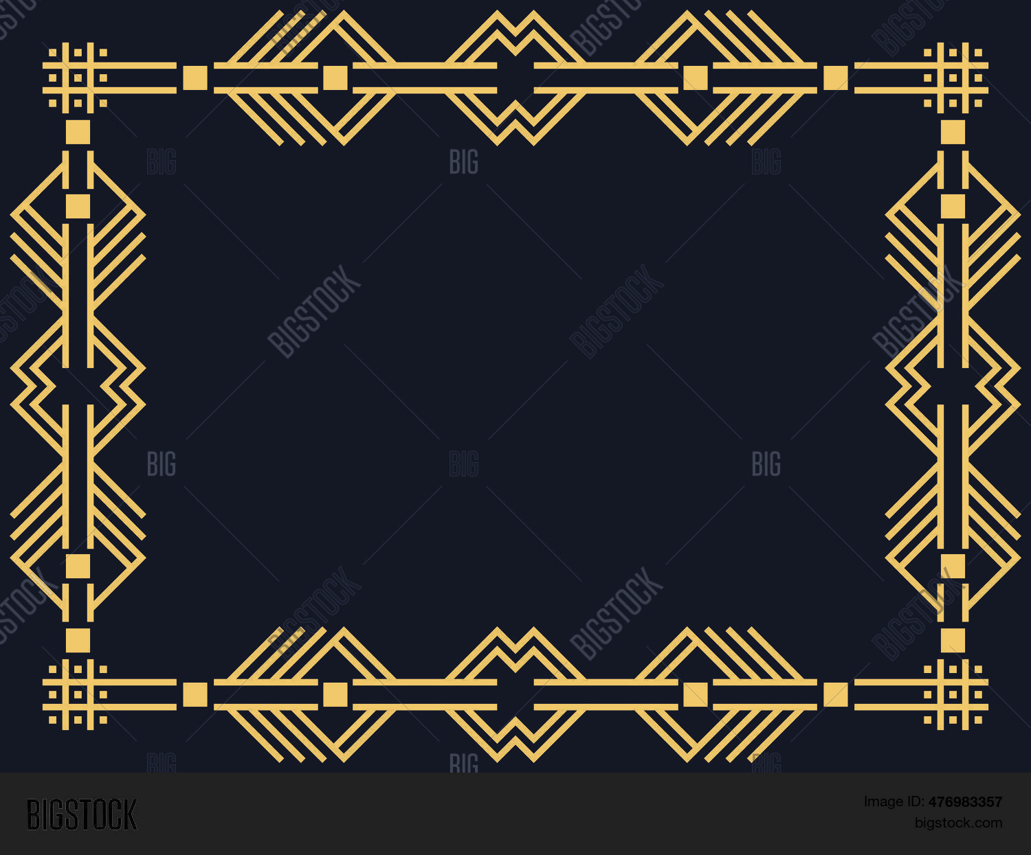 Art Deco Frame. Line Vector & Photo (Free Trial) | Bigstock