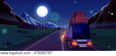 Night Highway Trip Vector & Photo (Free Trial) | Bigstock