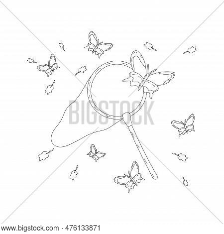 Butterfly Net Vector & Photo (Free Trial) | Bigstock