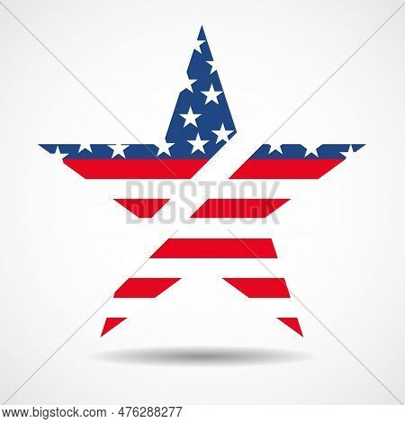 Usa Flag Star Shape. Vector & Photo (Free Trial) | Bigstock
