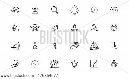 Set Icons Core Values Vector & Photo (Free Trial) | Bigstock