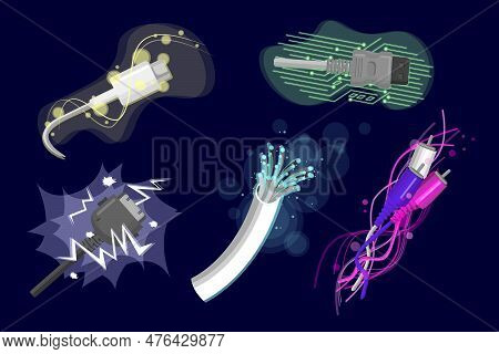 Various Cables Wires Vector & Photo (Free Trial) | Bigstock