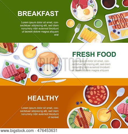 Breakfast Banners. Vector & Photo (Free Trial) | Bigstock
