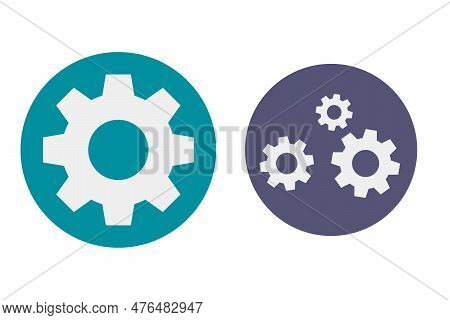 Set Gear Icons. Vector & Photo (Free Trial) | Bigstock
