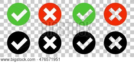 Set Check Mark Cross Vector & Photo (Free Trial) | Bigstock
