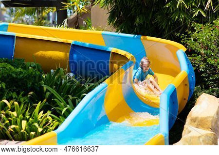Kids On Water Slide Image & Photo (Free Trial) | Bigstock