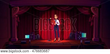 Female Presenter Vector & Photo (Free Trial) | Bigstock