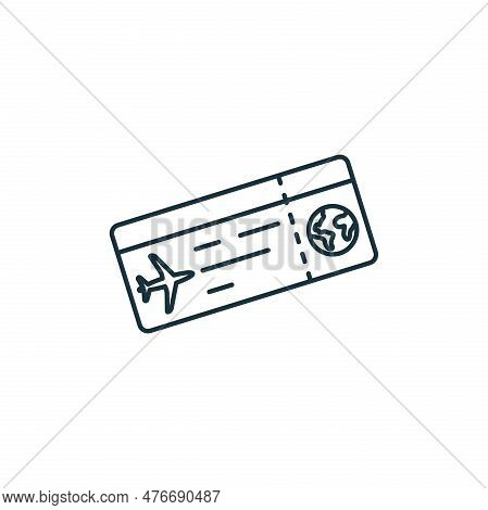 Flight Ticket Icon. Vector & Photo (Free Trial) | Bigstock