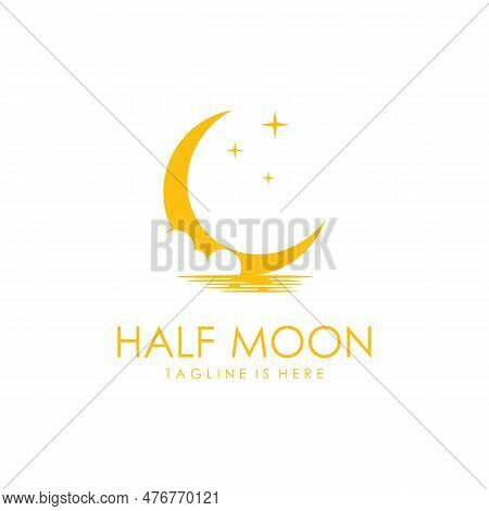 Crescent Moon Logo Vector & Photo (Free Trial) | Bigstock