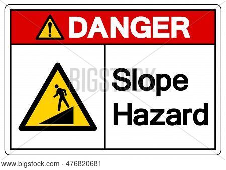 Danger Slope Hazard Vector & Photo (Free Trial) | Bigstock