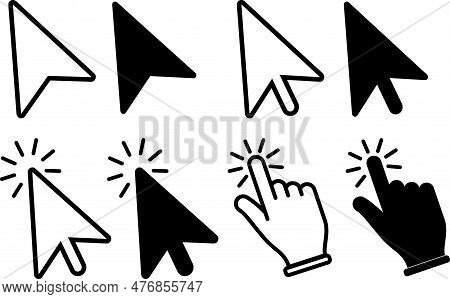 Set Cursor Icons Vector & Photo (Free Trial) | Bigstock