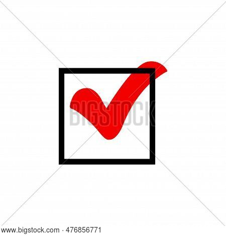 Red Check Mark Icon Vector & Photo (Free Trial) | Bigstock