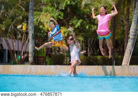 Group Kids Jump Into Image & Photo (Free Trial) | Bigstock