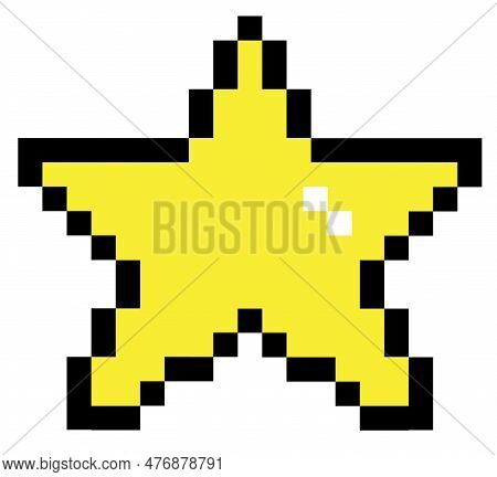 Yellow Star Pixel Vector & Photo (Free Trial) | Bigstock