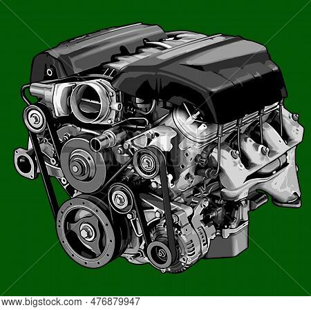 Car Racing Engine Vector & Photo (Free Trial) | Bigstock