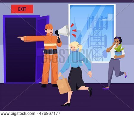 People Run Exit Vector & Photo (Free Trial) | Bigstock