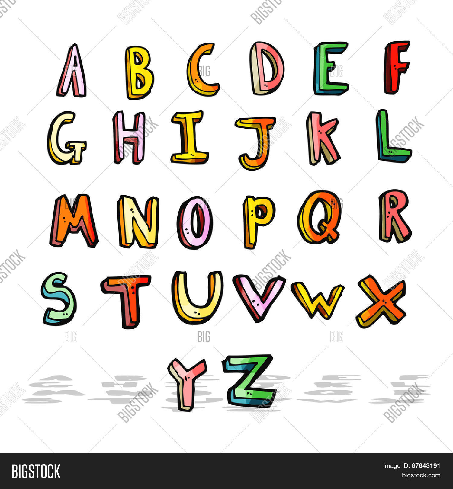 Cartoon Alphabet Vector & Photo (Free Trial) | Bigstock