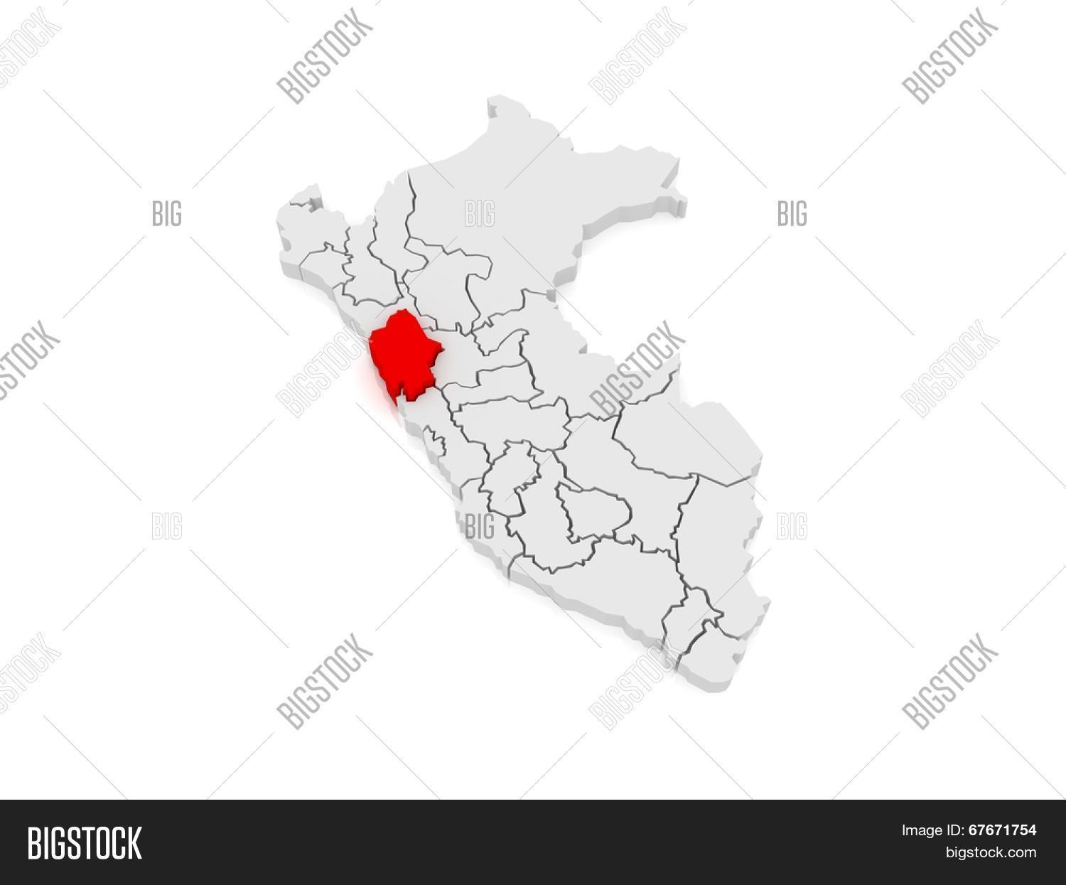 Map Ancash. Peru. 3d Image & Photo (Free Trial) | Bigstock