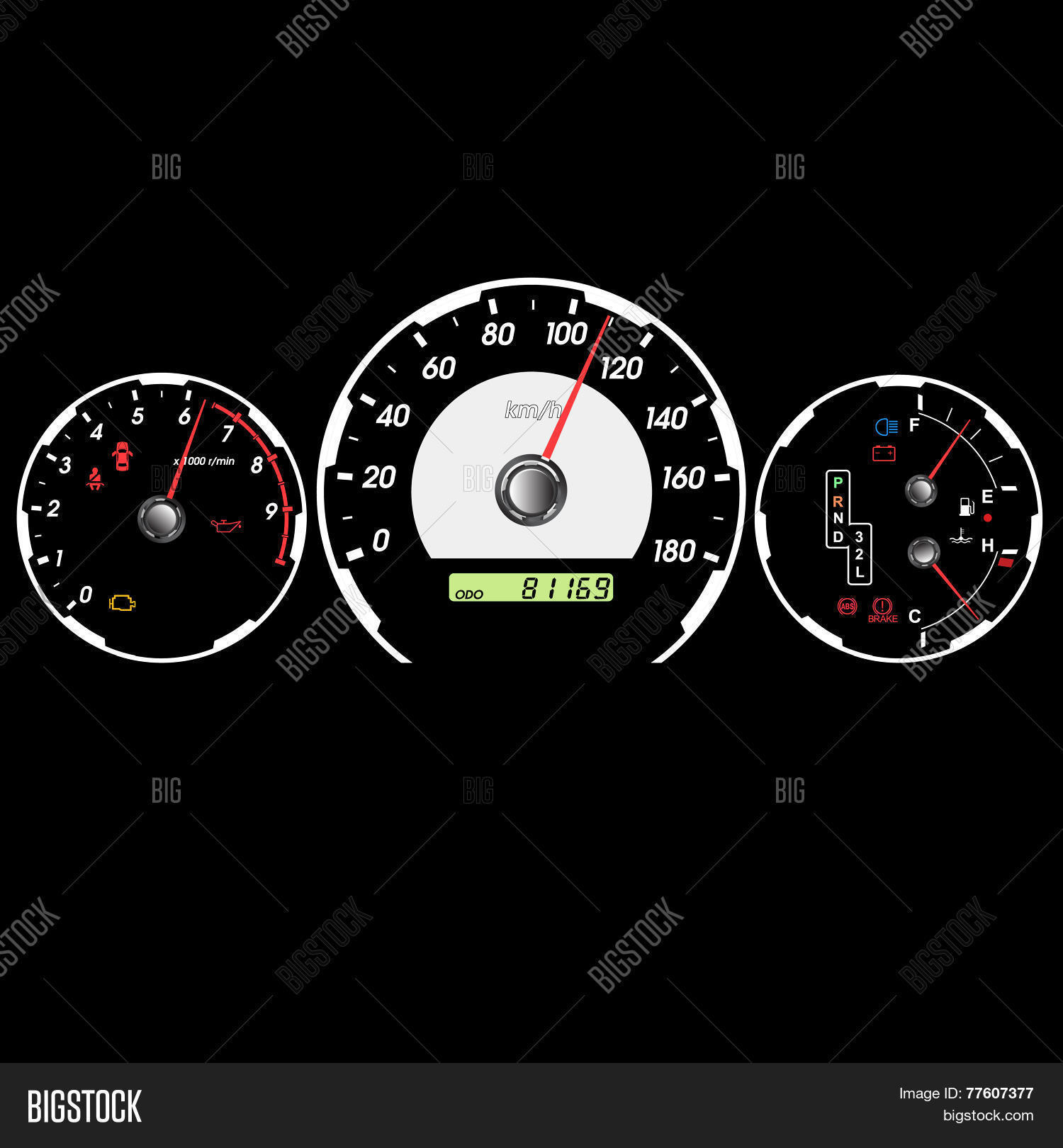 Car Speedometer Vector & Photo (Free Trial) | Bigstock