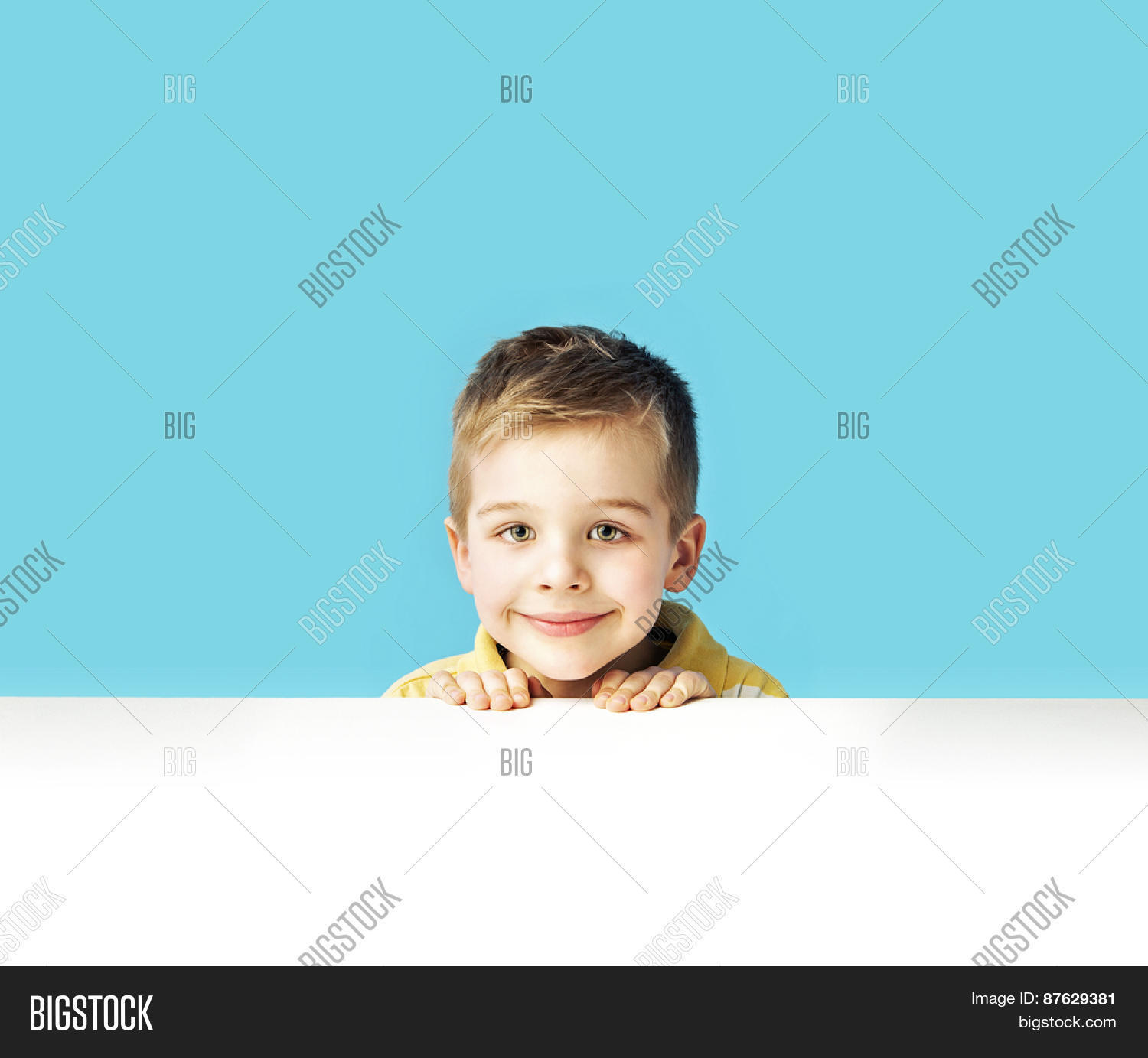 Young Boy On Blue Image & Photo (Free Trial) | Bigstock