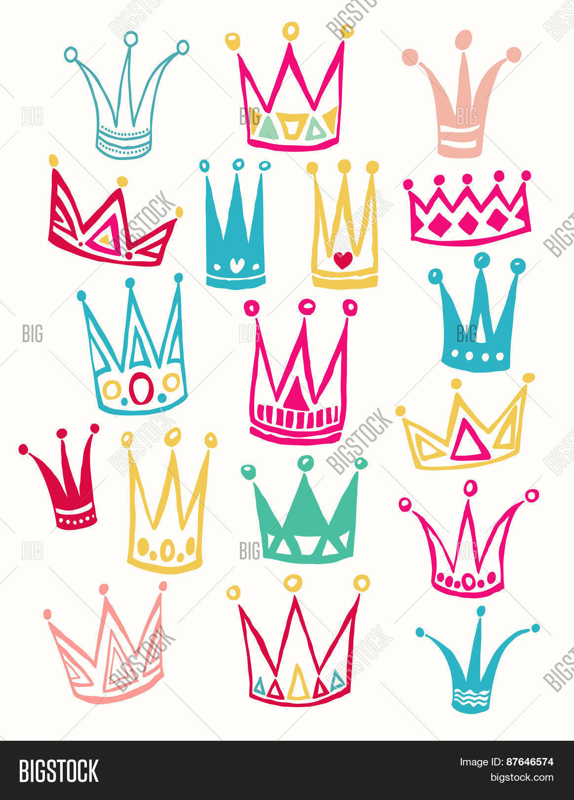 Set Cute Cartoon Vector & Photo (Free Trial) | Bigstock