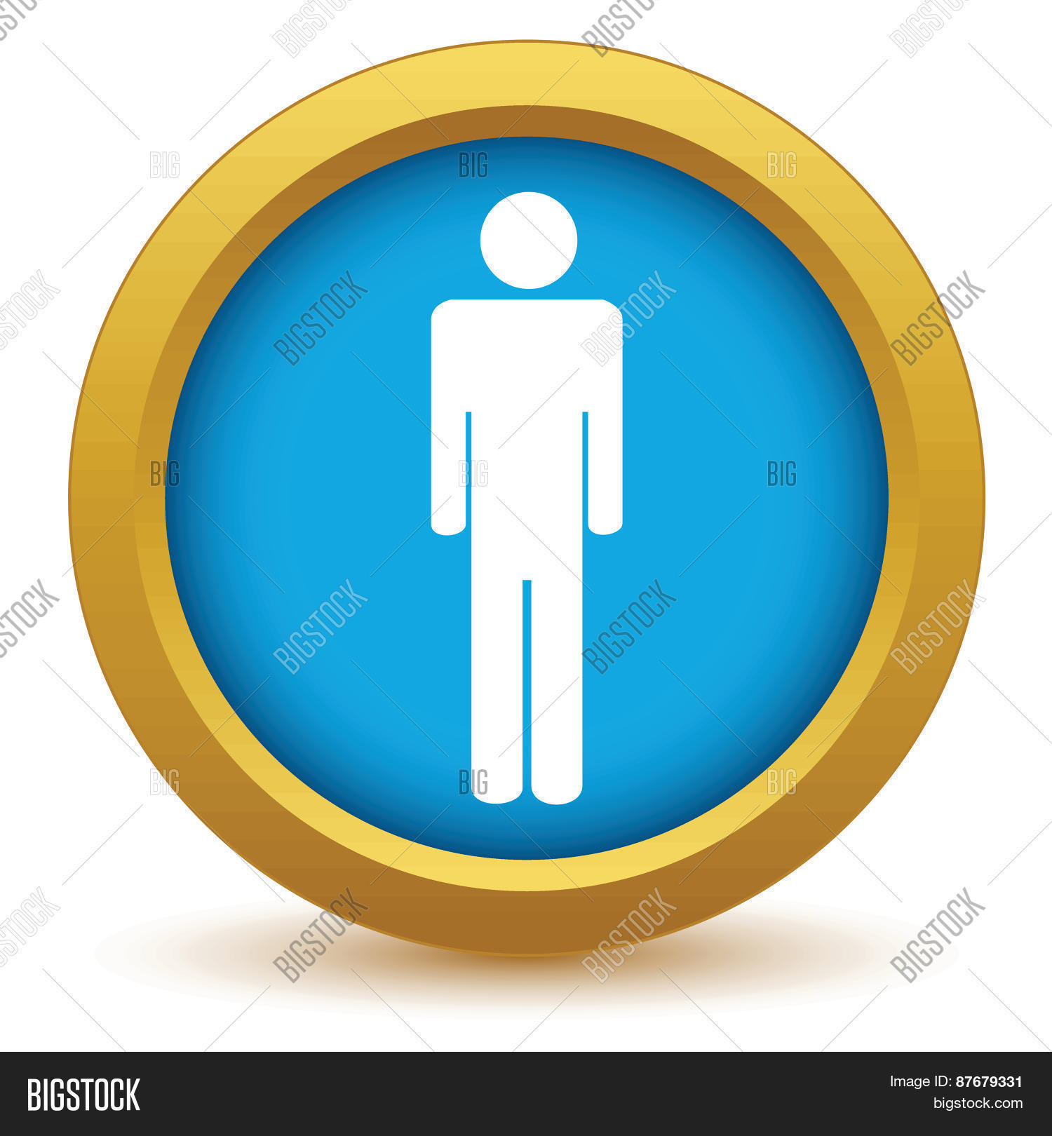 Gold Man Icon Vector & Photo (Free Trial) | Bigstock