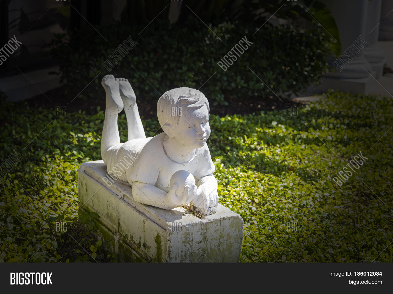 Stone Statue Young Boy Image & Photo (Free Trial) | Bigstock