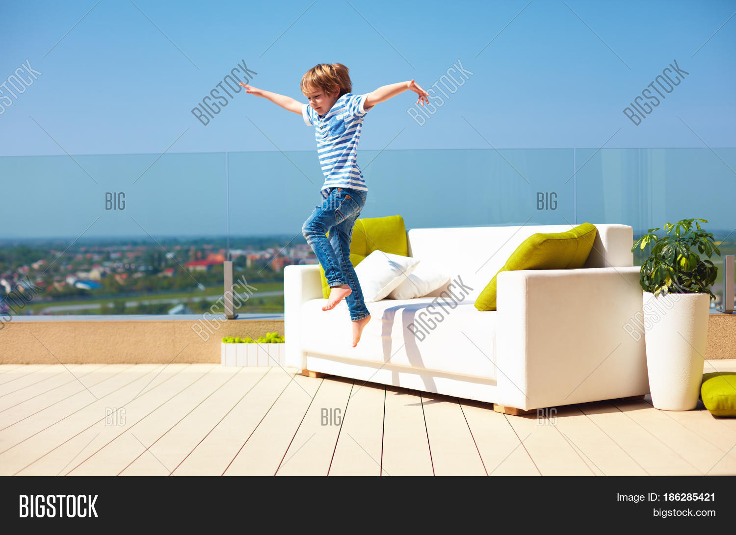 Happy Kid, Boy Jumping Image & Photo (Free Trial) | Bigstock