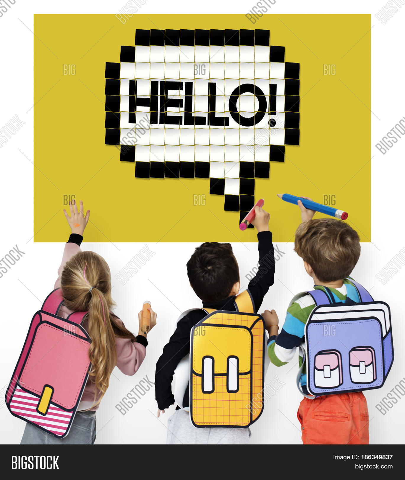 Kids Say Hello Hi Image & Photo (Free Trial) | Bigstock
