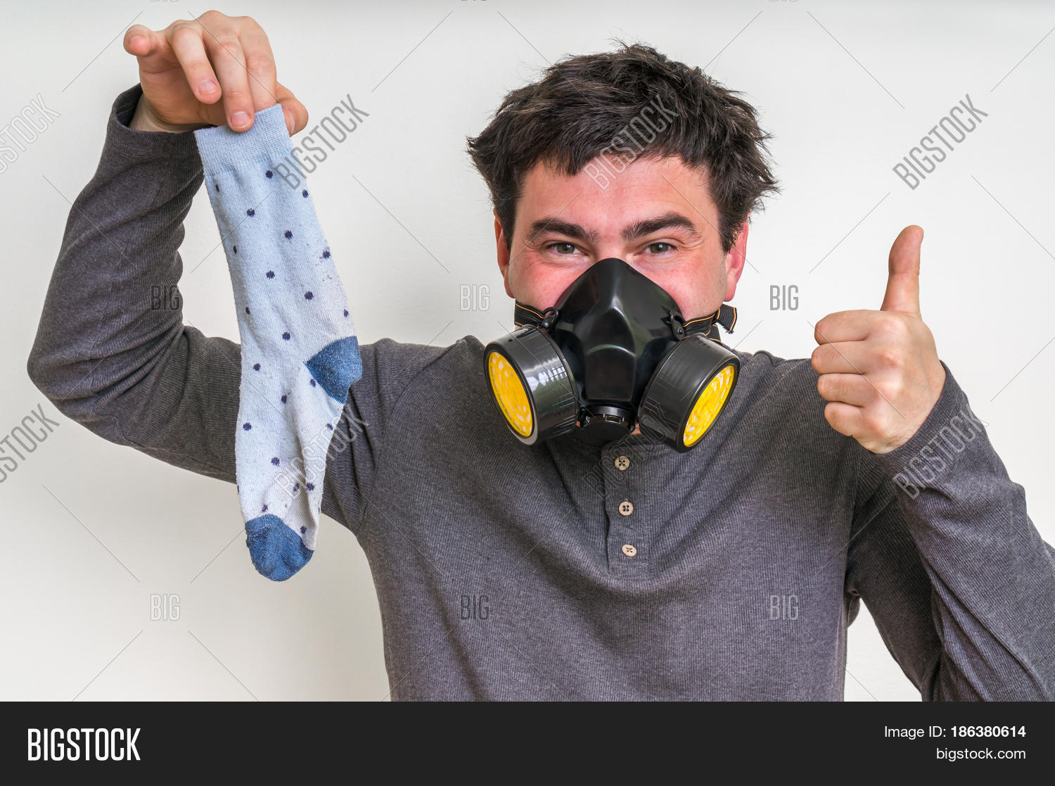 Man Gas Mask Holding Image & Photo (Free Trial) | Bigstock