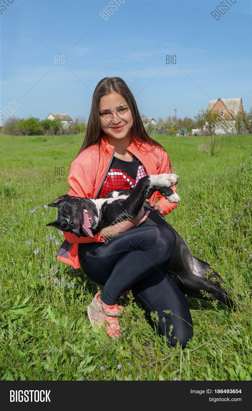 Dog Her Owner. Smiling Image & Photo (Free Trial) | Bigstock