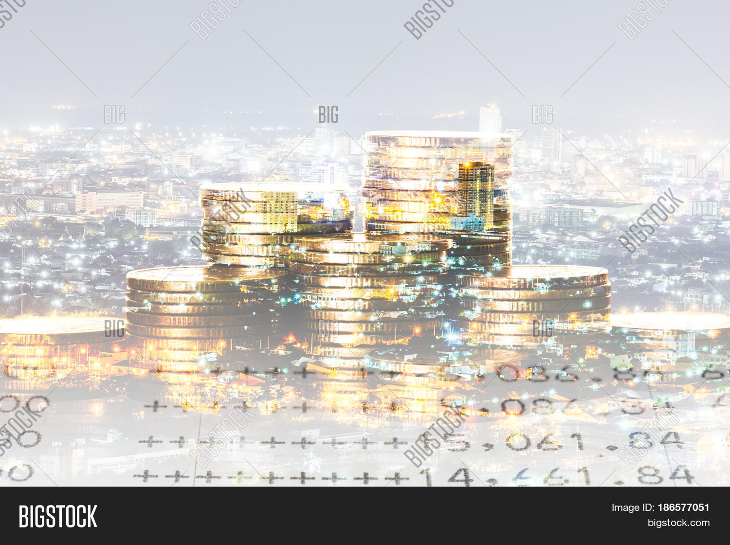 Pile Gold Coins Bank Image & Photo (Free Trial) | Bigstock