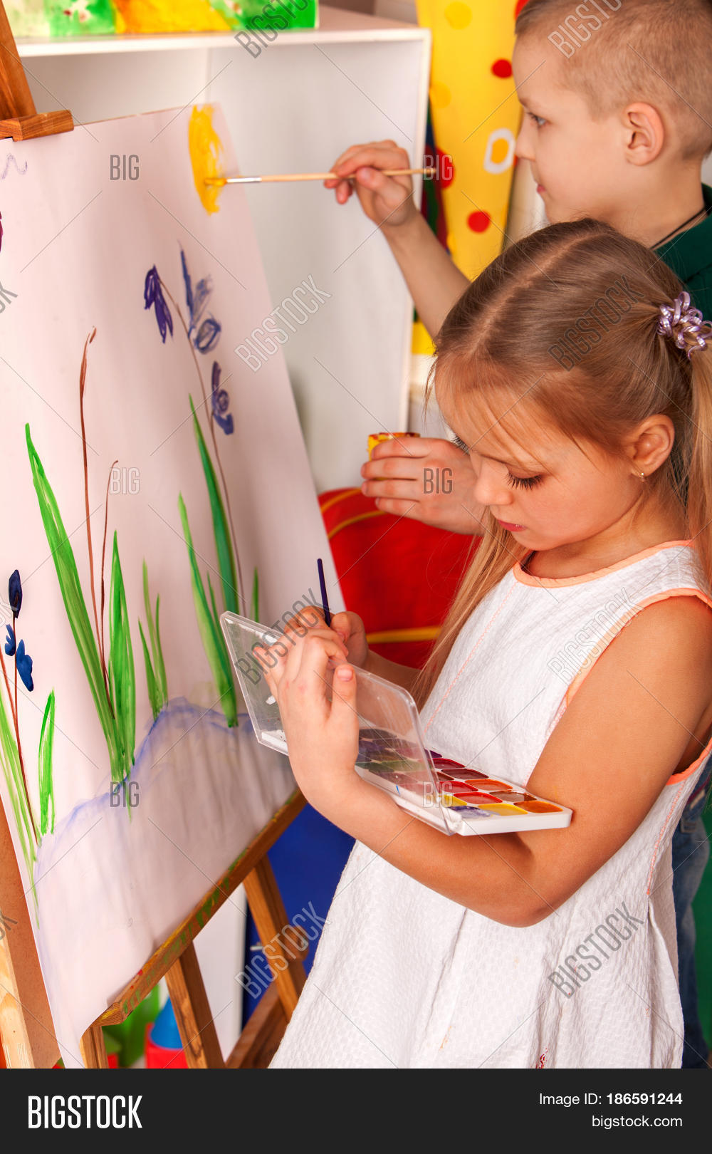 Children Painting On Image & Photo (Free Trial) | Bigstock