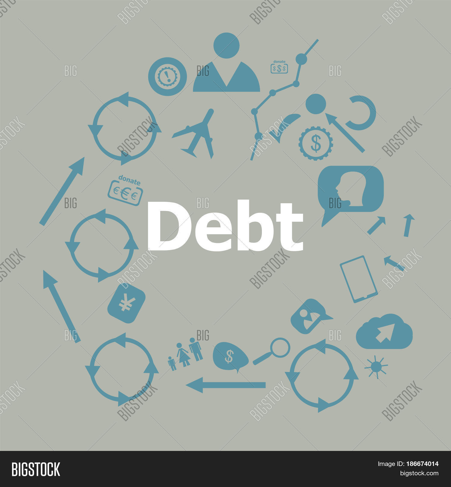 Text Debt. Finance Image & Photo (Free Trial) | Bigstock