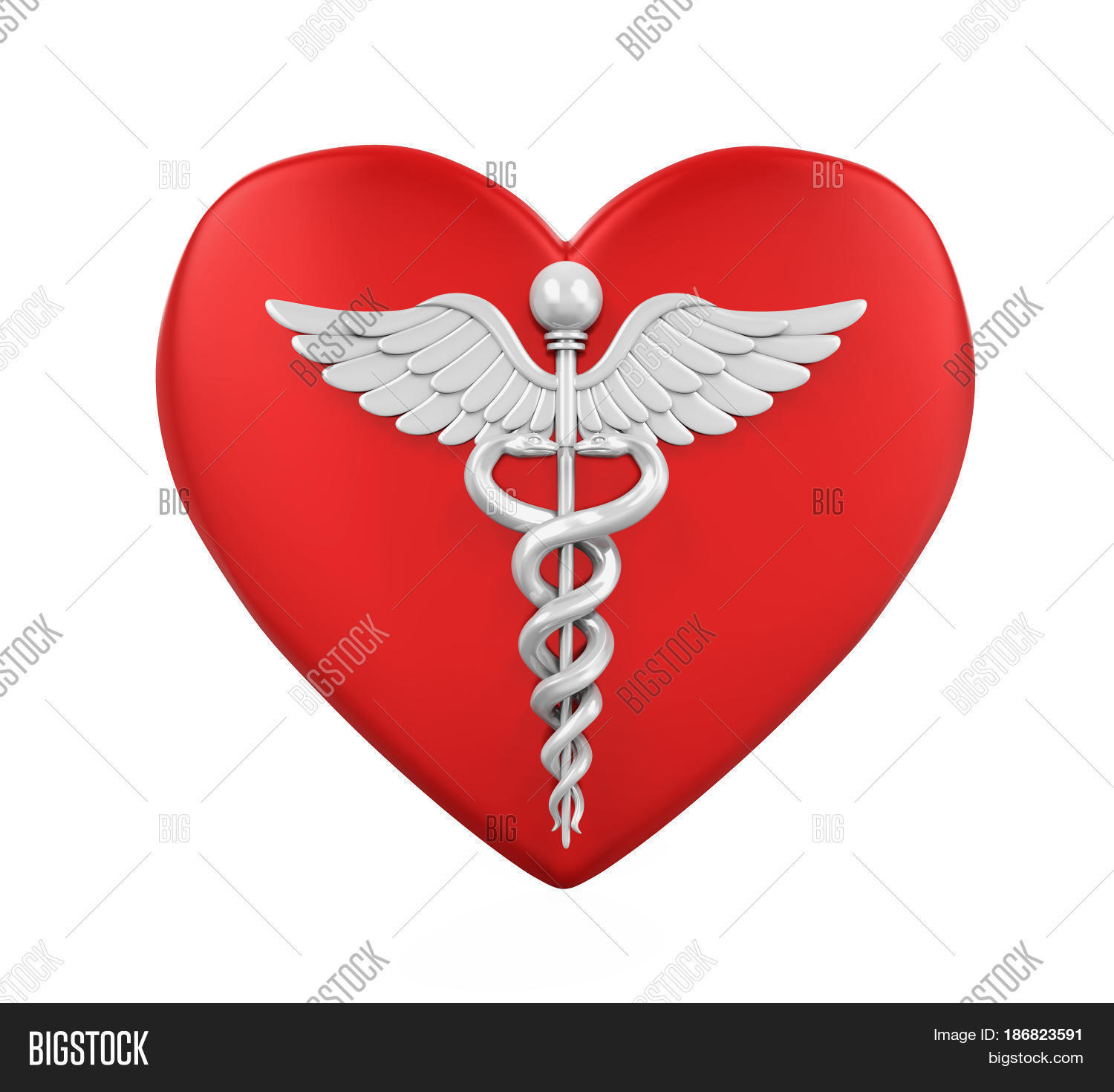 Heart Shaped Caduceus Image & Photo (Free Trial) | Bigstock