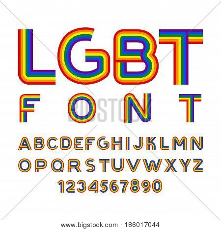 Lgbt Font. Rainbow Vector & Photo (Free Trial) | Bigstock