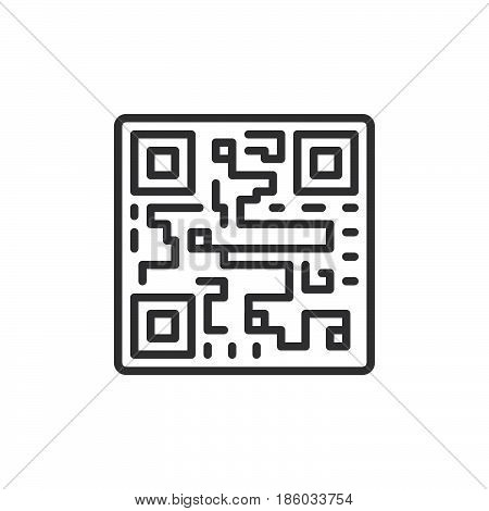QR Code Line Icon Vector & Photo (Free Trial) | Bigstock