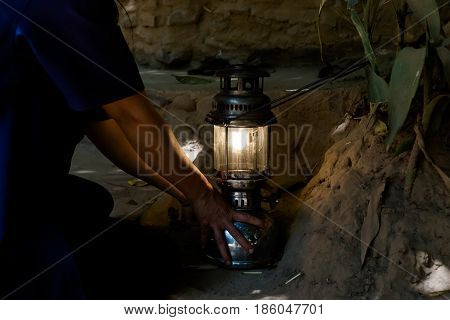 Firing Lamp Lod Cave Image & Photo (Free Trial) | Bigstock