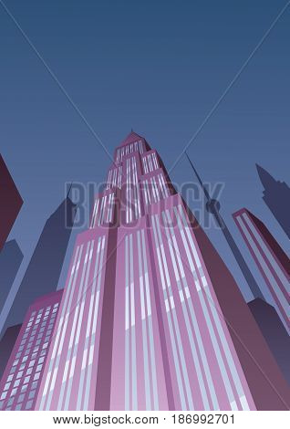 Cartoon Skyscraper Vector & Photo (Free Trial) | Bigstock