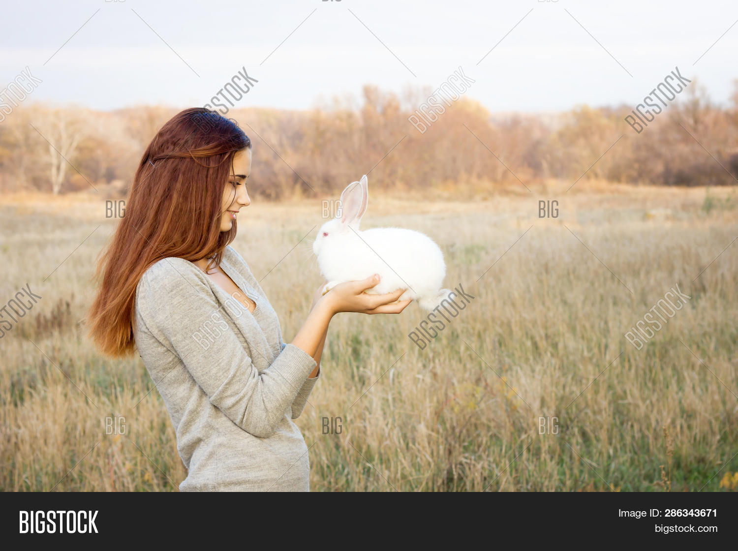 Girl Rabbit.happy Image & Photo (Free Trial) | Bigstock