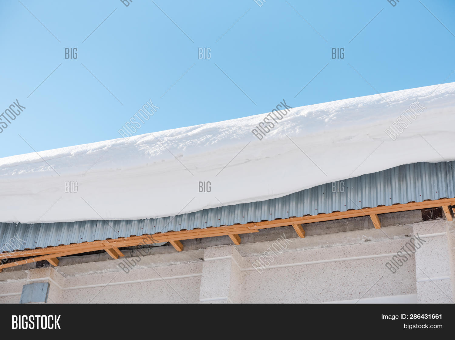 Snow On Roof. Large Image & Photo (Free Trial) | Bigstock