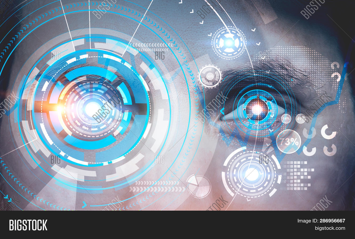 Man Eyes Hud Interface Image & Photo (Free Trial) | Bigstock