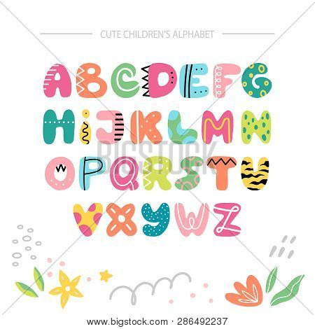 Cute Kids Alphabet Vector & Photo (Free Trial) | Bigstock